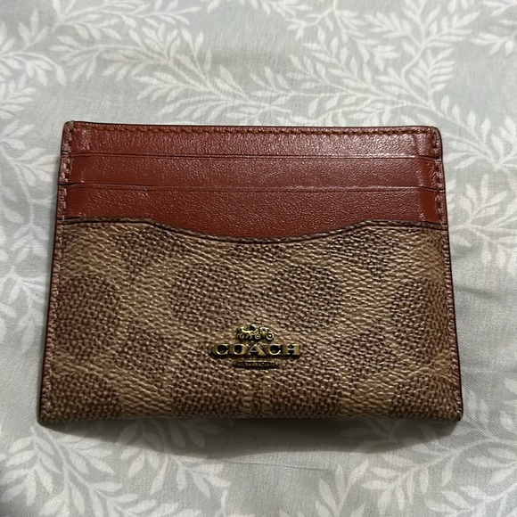 Coach | Bags | Coach Card Case In Signature Canvas | Poshmark